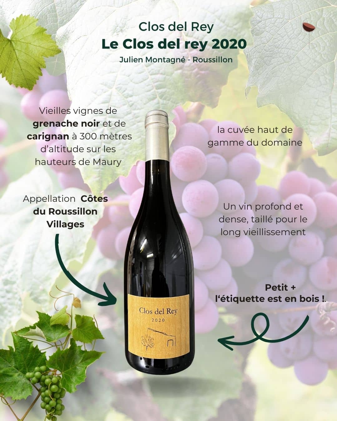 Le Clos del Rey 2020 sur Cep de Table